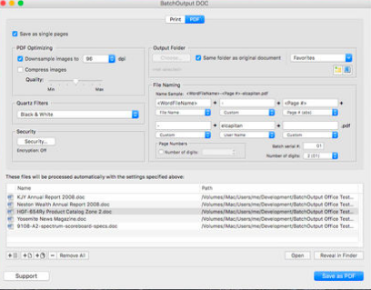 BatchOutput DOC 2.6 word转换pdf - Mac软件